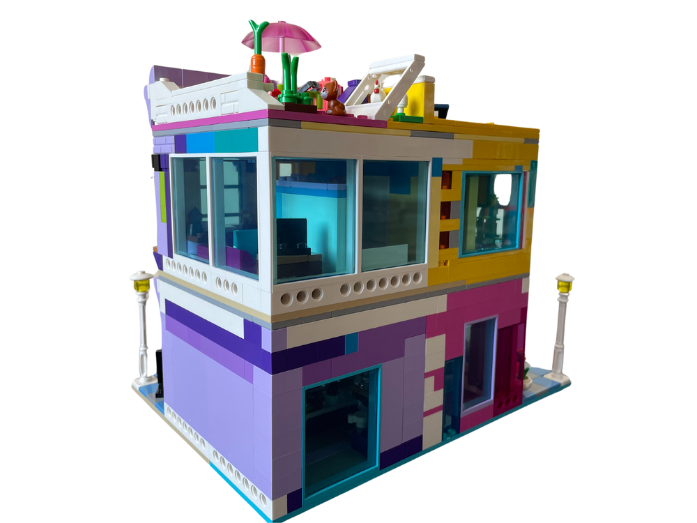 Lego Moc Corner Store And Coffee Shop Modular Alternate Build Of 41704