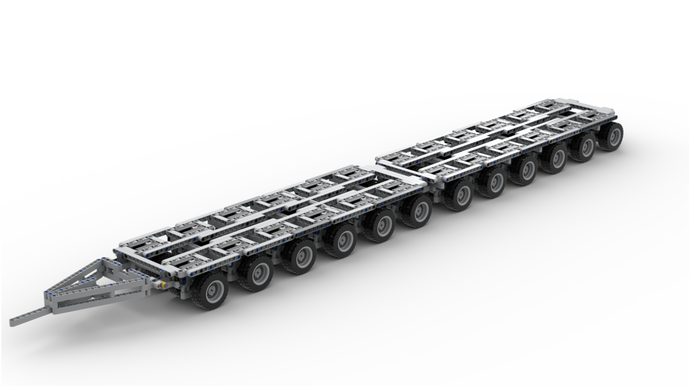 Lego Moc Heavy Haulage Platform Trailer By Smudge Rebrickable Build