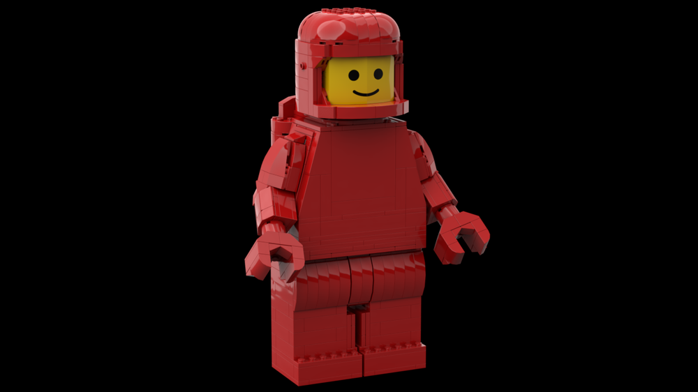 LEGO MOC Classic Space: Upscale Spaceman Astronaut Minifigure in RED by ...