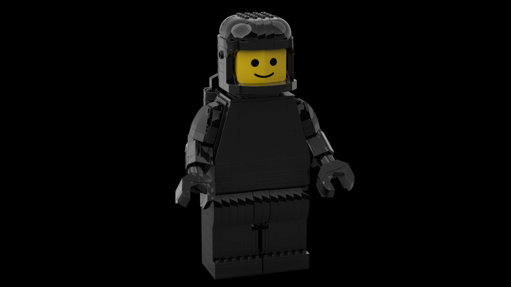 LEGO MOC Classic Space: Upscale Spaceman Astronaut Minifigure in BLACK ...