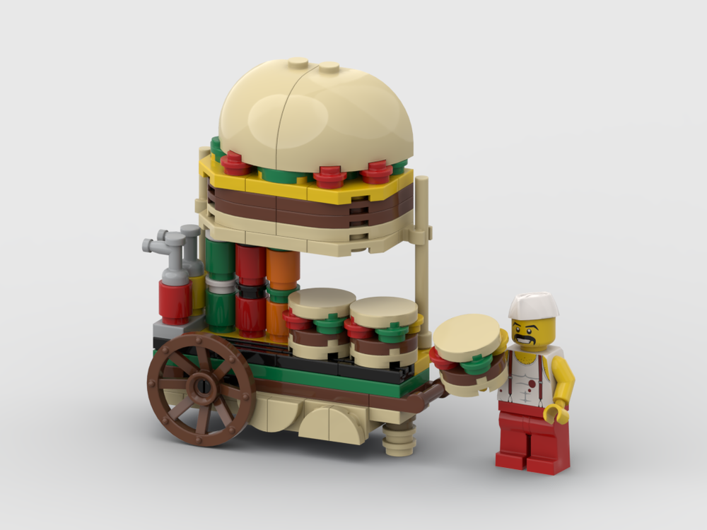 LEGO MOC Burger Cart by gabizon | Rebrickable - Build with LEGO