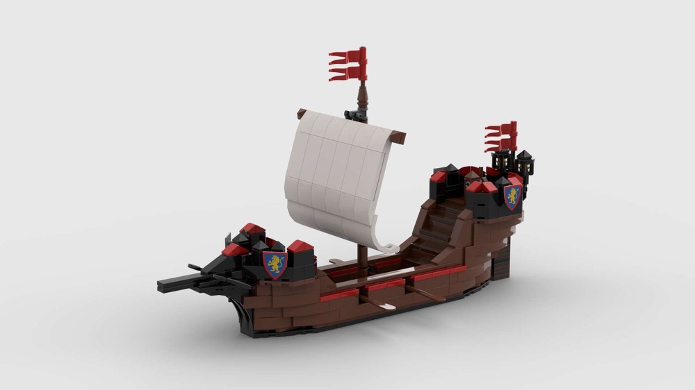 LEGO MOC Medieval Lion Knight Ship by Sir Perceval | Rebrickable ...