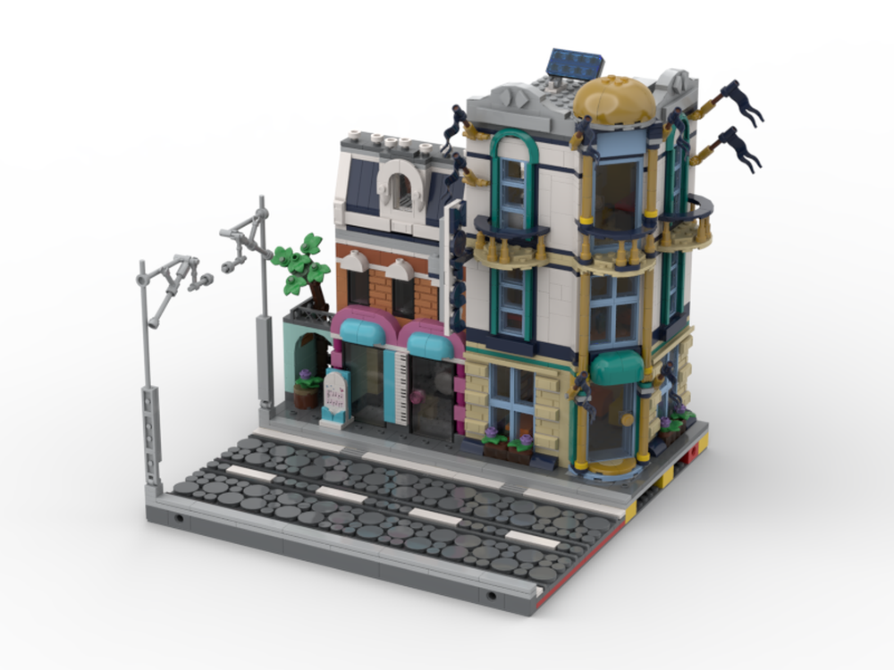 LEGO MOC Little Modulars Module 7 Hotel and Music Store by Legofan21 ...
