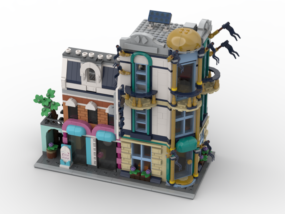 LEGO MOC Little Modulars Module 7 Hotel and Music Store by Legofan21 ...