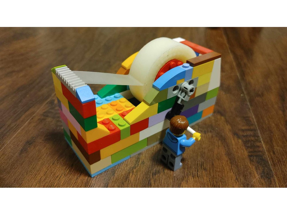 LEGO MOC Tape Dispenser by mindvisiongraphics | Rebrickable - Build ...