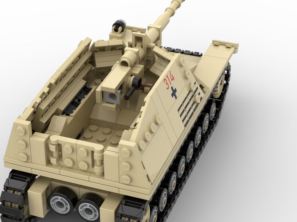 LEGO MOC Nashorn tank destroyer by gunsofbrickston | Rebrickable ...