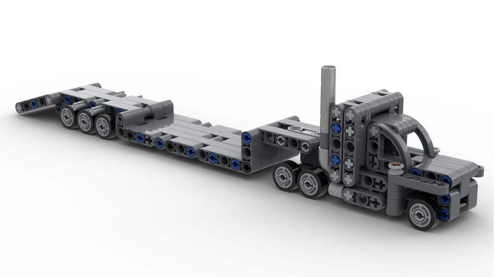 Lego Moc Semi Truck 5 Wide By Smudge Rebrickable Build With Lego