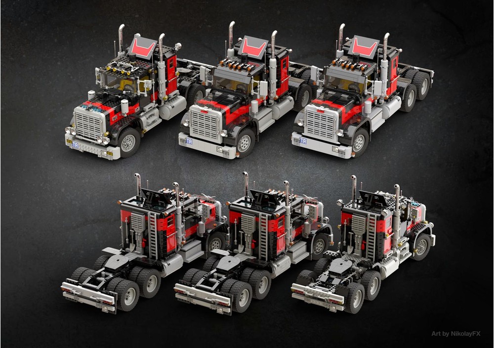 LEGO MOC Peterbilt 359 - Light Gray Version by NikolayFX | Rebrickable ...