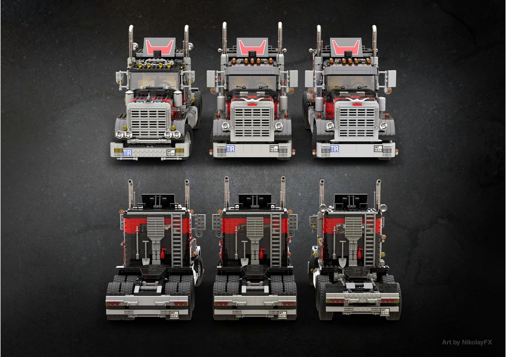 LEGO MOC Peterbilt 359 - Light Gray Version by NikolayFX | Rebrickable ...