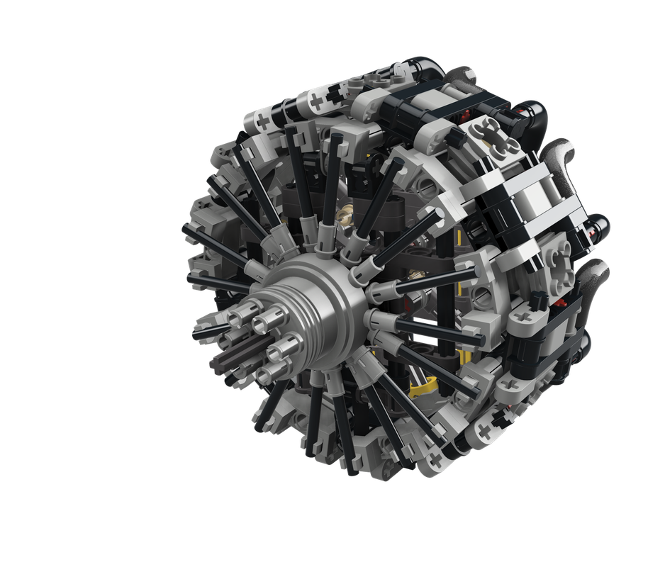 LEGO MOC 9 Cylinder Radial Engine by WPNGLS | Rebrickable - Build with LEGO