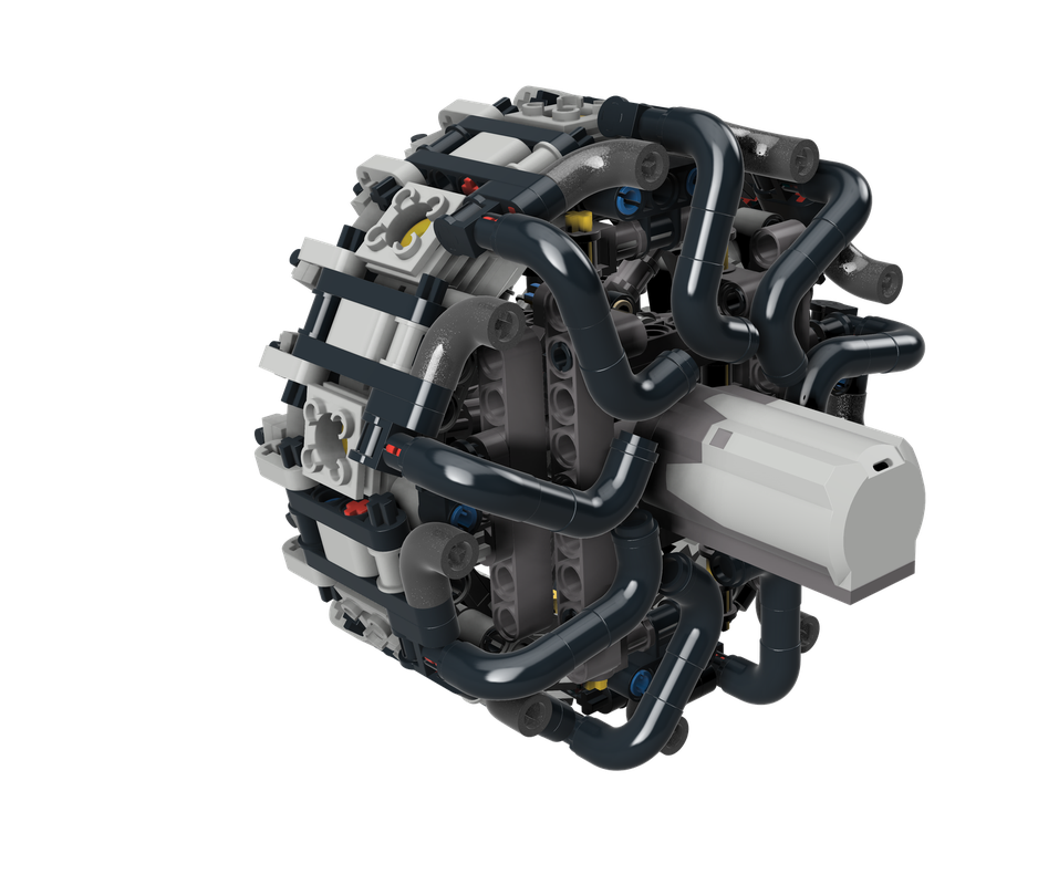 LEGO MOC 9 Cylinder Radial Engine by WPNGLS | Rebrickable - Build with LEGO