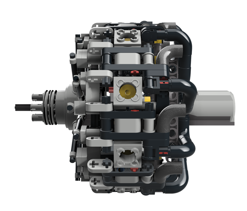 LEGO MOC 9 Cylinder Radial Engine by WPNGLS | Rebrickable - Build with LEGO