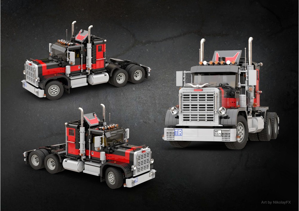 LEGO MOC Peterbilt 359 - Light Bluish Gray Version by NikolayFX ...
