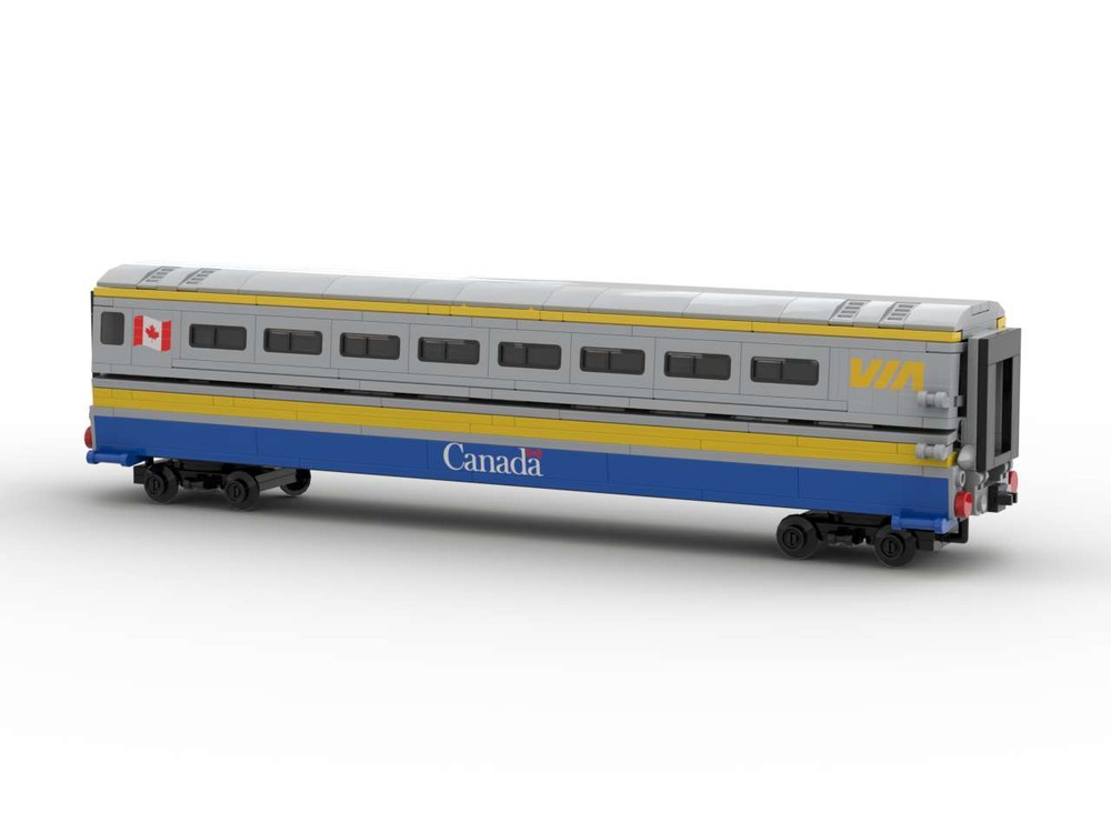 Lego Moc Via Rail Lrc Coach By Tocreations Rebrickable Build With Lego