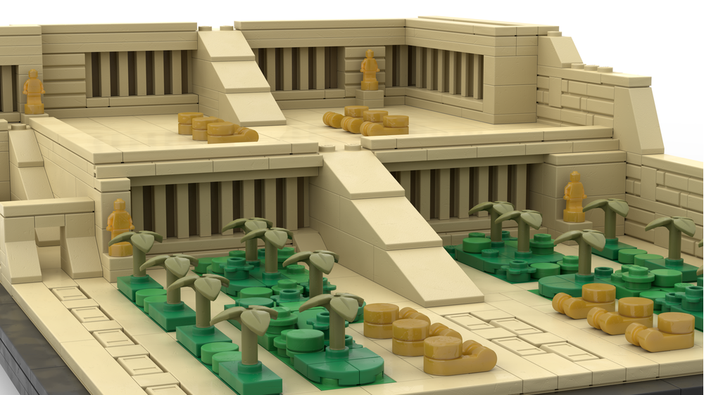 Lego Moc Temple Of Hatshepsut By Blockwise Rebrickable Build With Lego