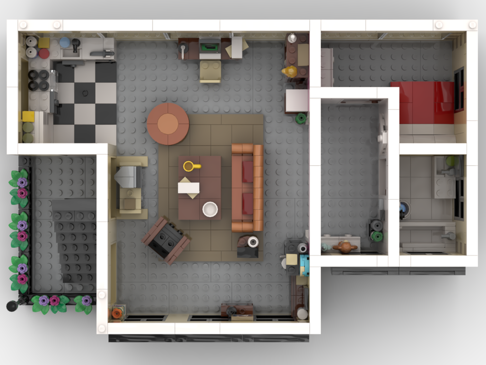 LEGO MOC Sitcom Suite - Ross Apartment by Brick Artisan | Rebrickable ...