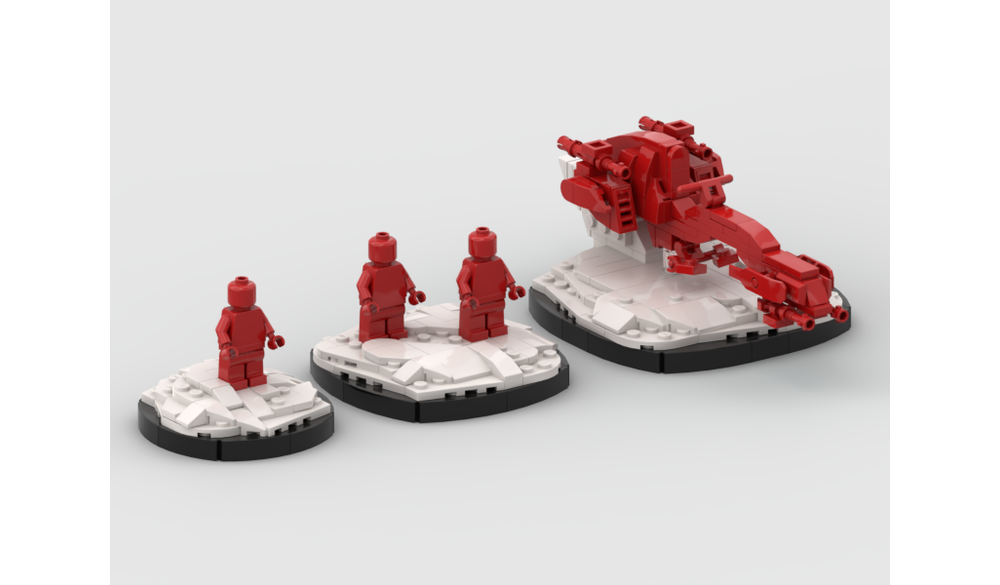LEGO MOC Minifig round display HOTH by thelegowolfpack | Rebrickable ...
