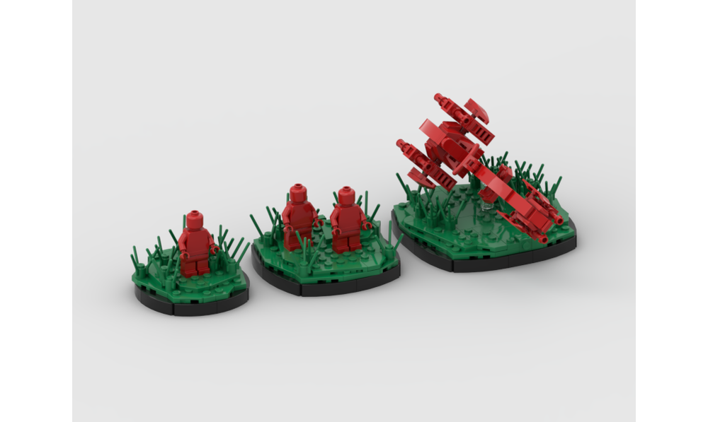 Lego Moc Minifig Round Display Theed Fields By Thelegowolfpack