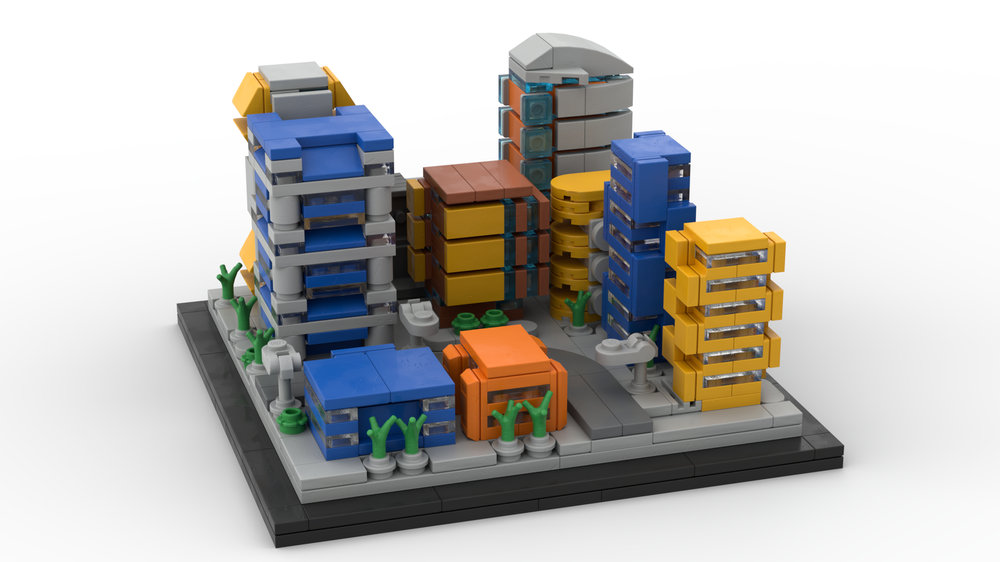 LEGO MOC Micro City Skyline by Blockwise | Rebrickable - Build with LEGO