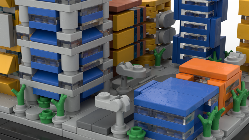 Lego Moc Micro City Skyline By Blockwise Rebrickable Build With Lego
