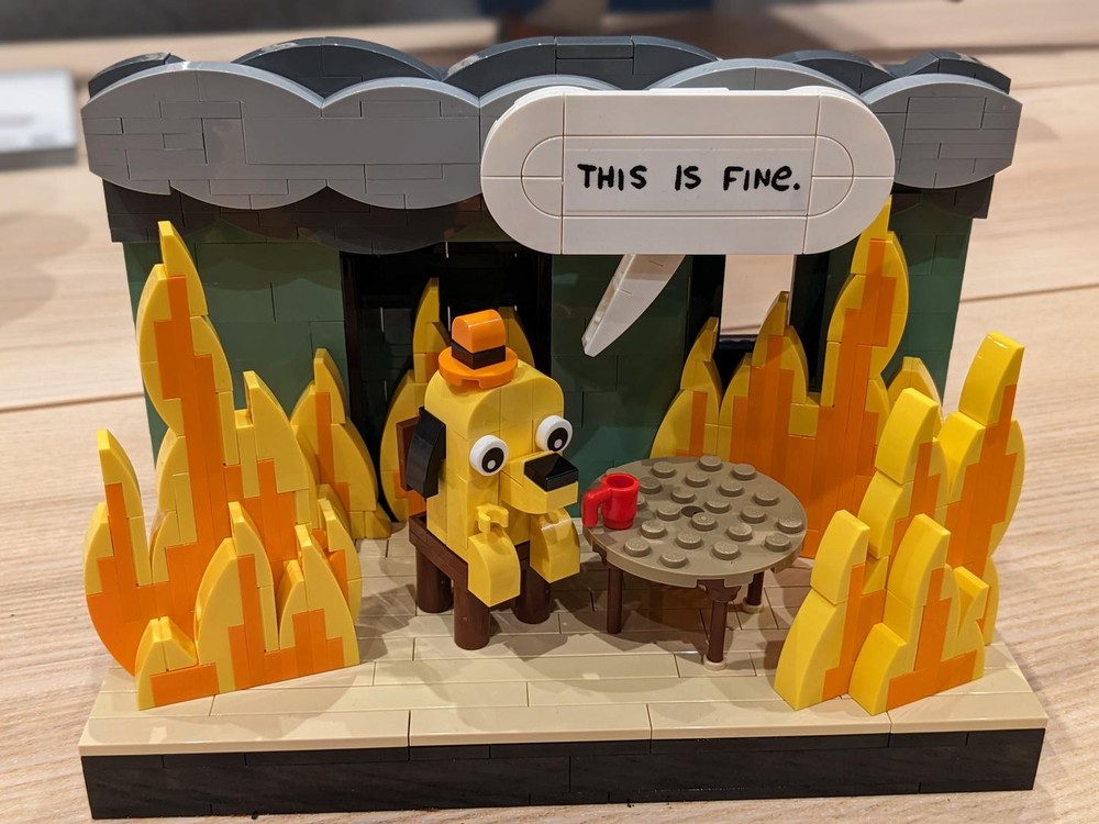 LEGO MOC This Is Fine by awesomerob | Rebrickable - Build with LEGO