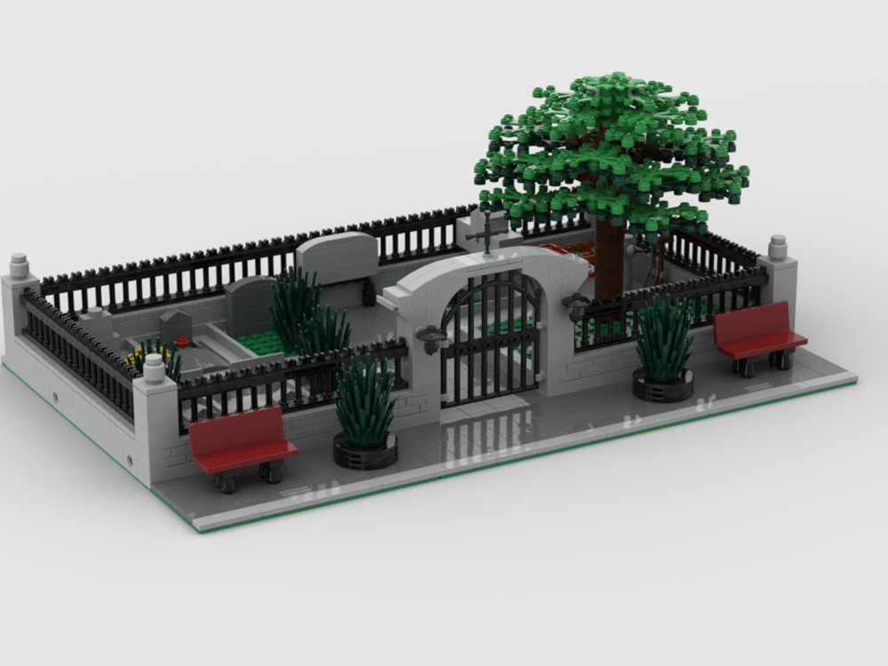 LEGO MOC Small modular Cemetary by Holgi | Rebrickable - Build with LEGO