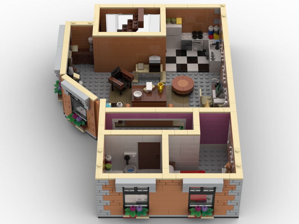 Lego Moc Sitcomplex Ross Apartment By Brick Artisan Rebrickable