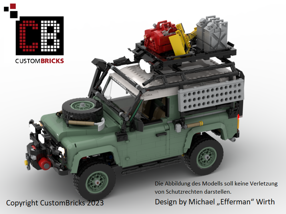 LEGO MOC Custom Lego Land Rover Defender 90 10317 RC conversion ...