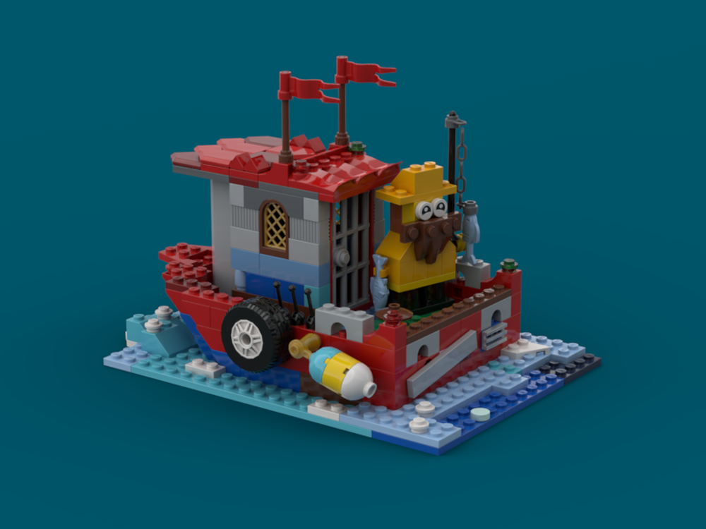 LEGO MOC 11020 Medieval Tugboat with Fisherman by MossyMocBricks ...
