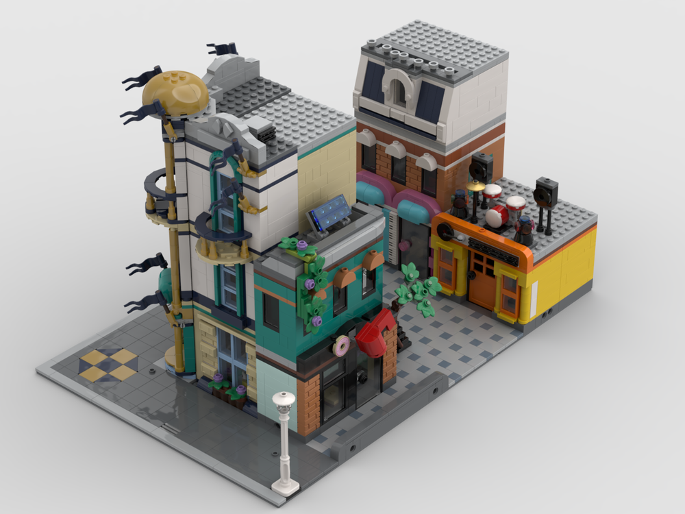 Lego Moc Main Street Alley Modular By Ktbrickworks Rebrickable