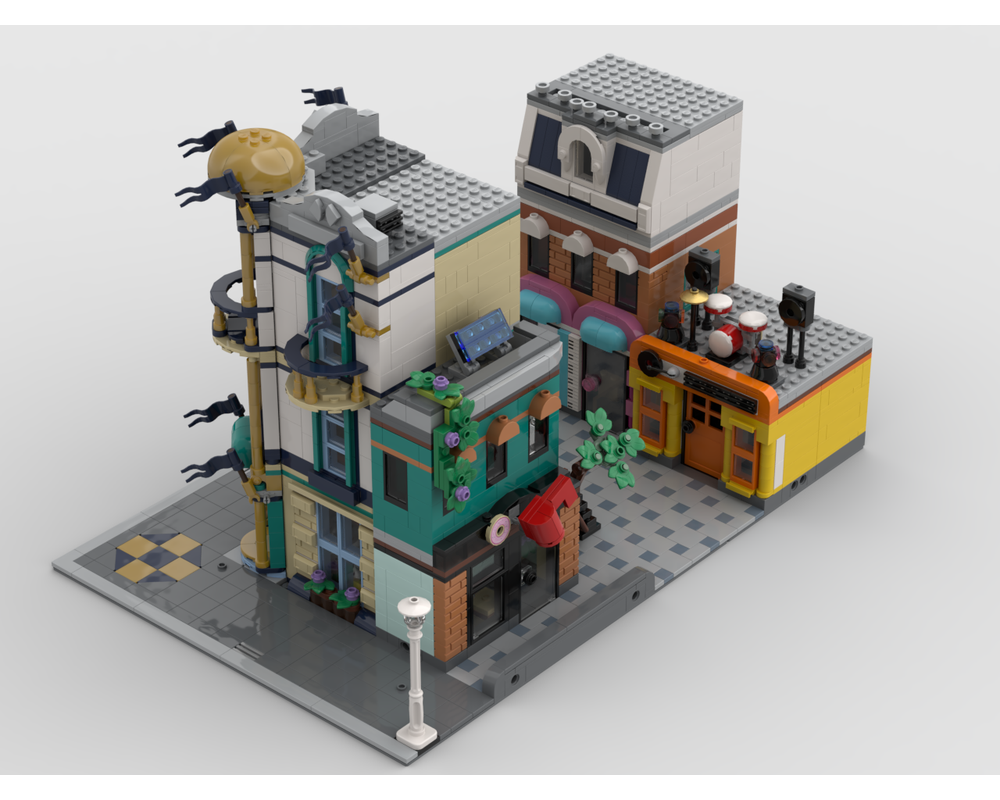 LEGO MOC Main Street Alley Modular by KTBrickworks | Rebrickable ...