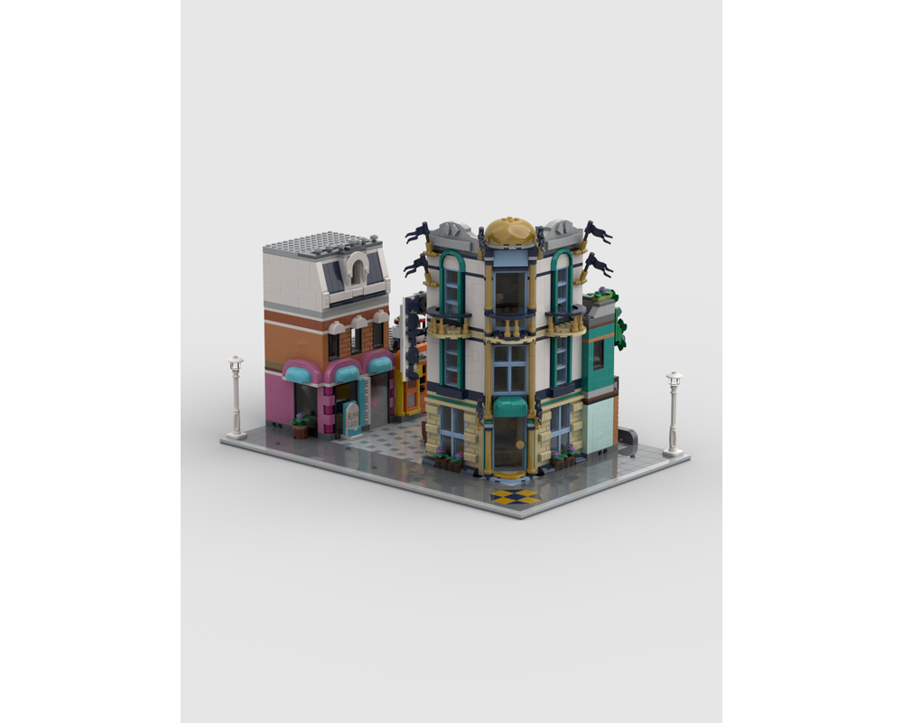 LEGO MOC Main Street Alley Modular by KTBrickworks | Rebrickable ...