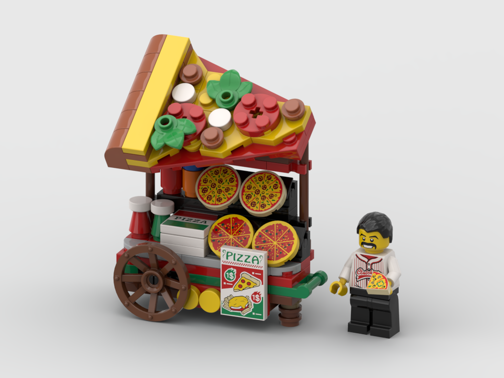 LEGO MOC Pizza Cart by gabizon | Rebrickable - Build with LEGO