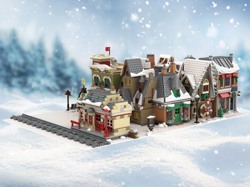 LEGO MOC Winter Modular Hogsmeade Station - Modification of set 76423 ...