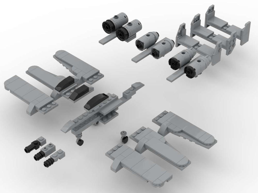 LEGO MOC A-10 Thunderbolt (''Warthog'') mini [modular] [Remastered] by ...