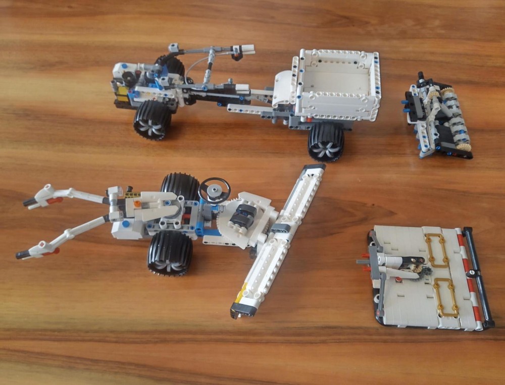 LEGO MOC 42158 - 2 Single-Axle Tractors with 4 Attachments by Larsagri | Rebrickable - Build ...