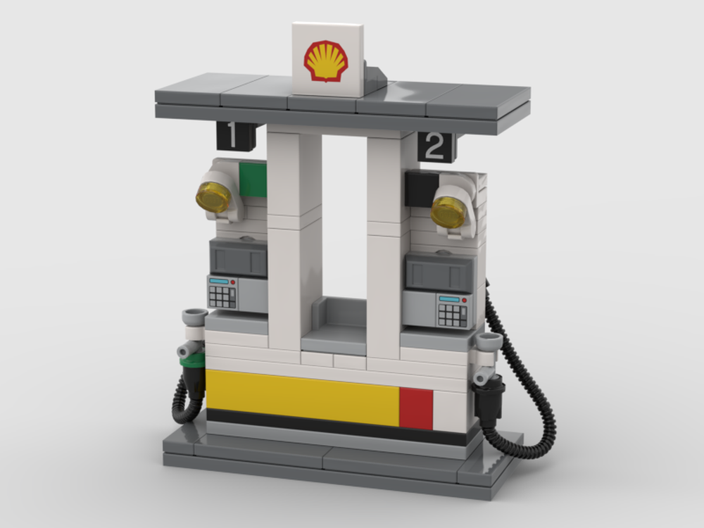LEGO MOC Shell Petrol Pump by toms8wides | Rebrickable - Build with LEGO