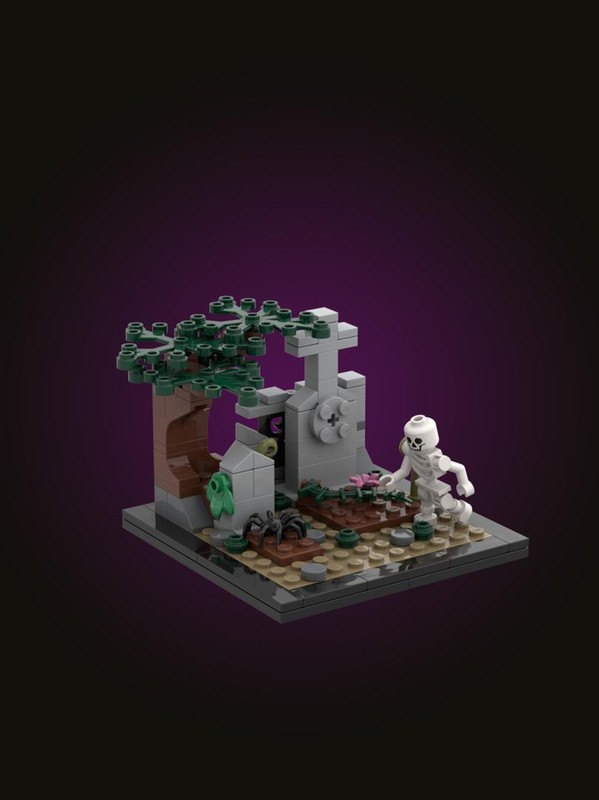 LEGO MOC Halloween cemetery diorama by LucSoleBricks | Rebrickable ...
