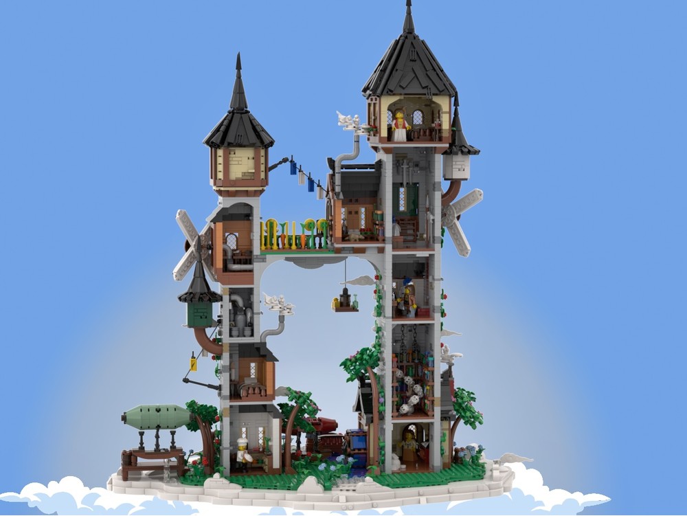 Lego Moc Medieval Cloud City By Jk Brick Rebrickable Build With Lego