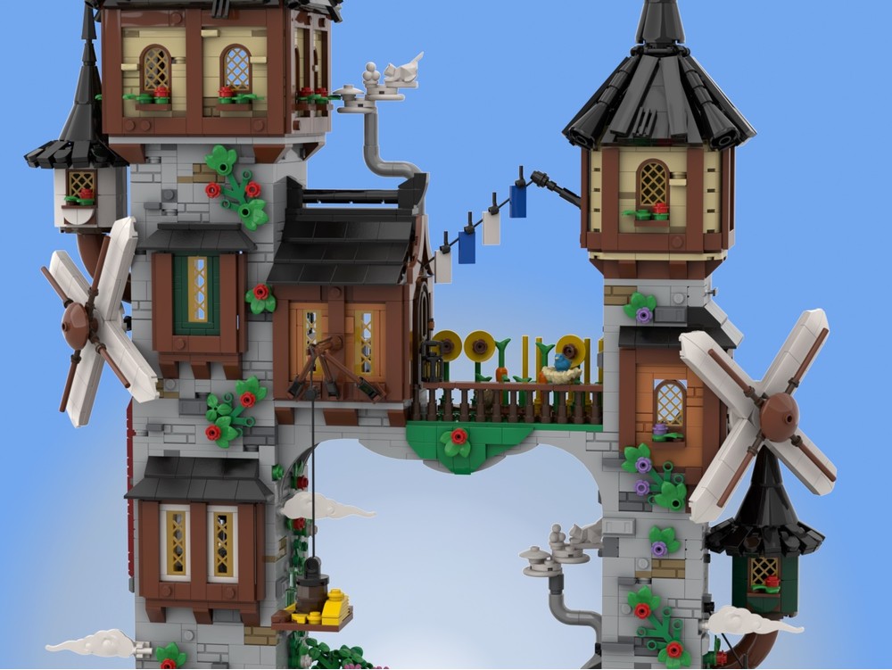 Lego Moc Medieval Cloud City By Jk Brick Rebrickable Build With Lego