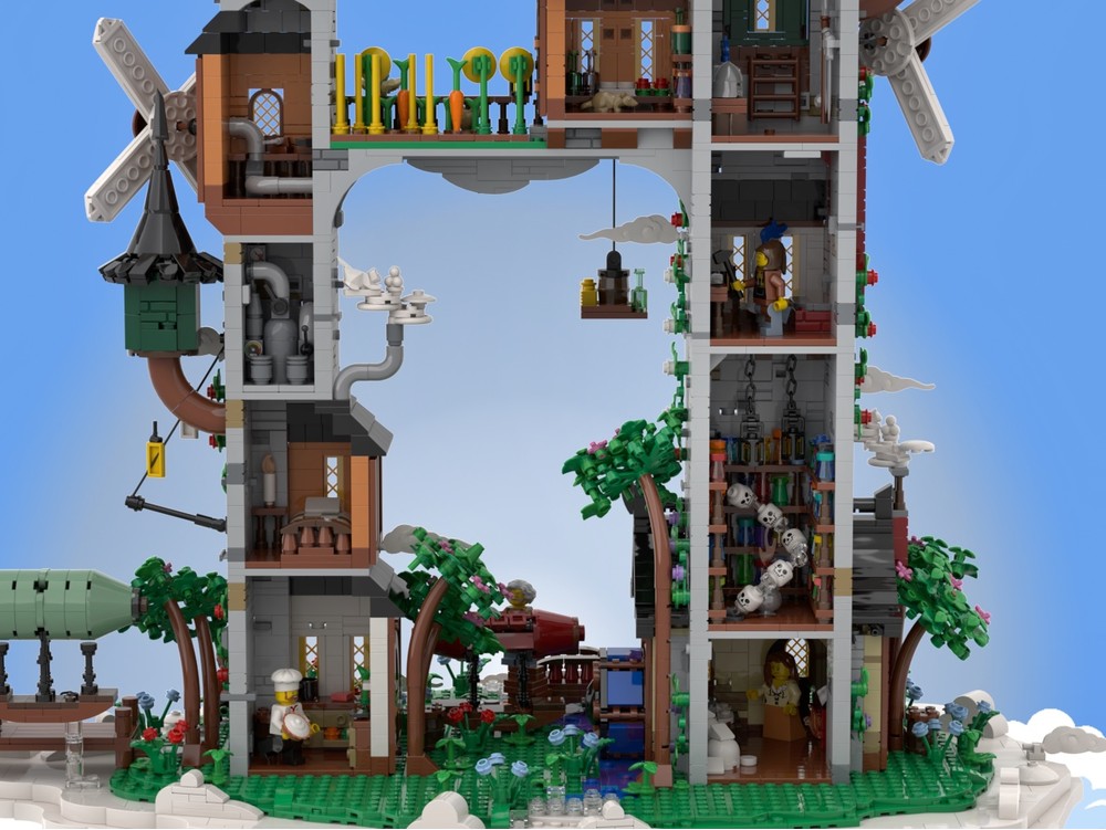 Lego Moc Medieval Cloud City By Jk Brick Rebrickable Build With Lego
