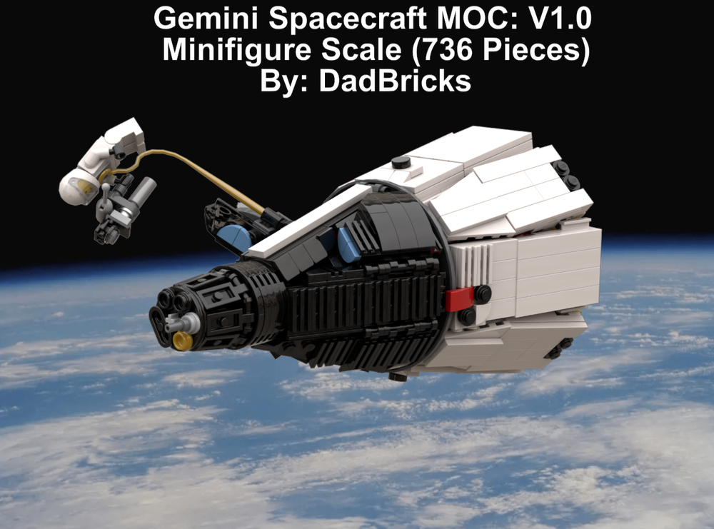 LEGO MOC NASA Gemini Minifigure-Scale MOC by DadBricks | Rebrickable ...