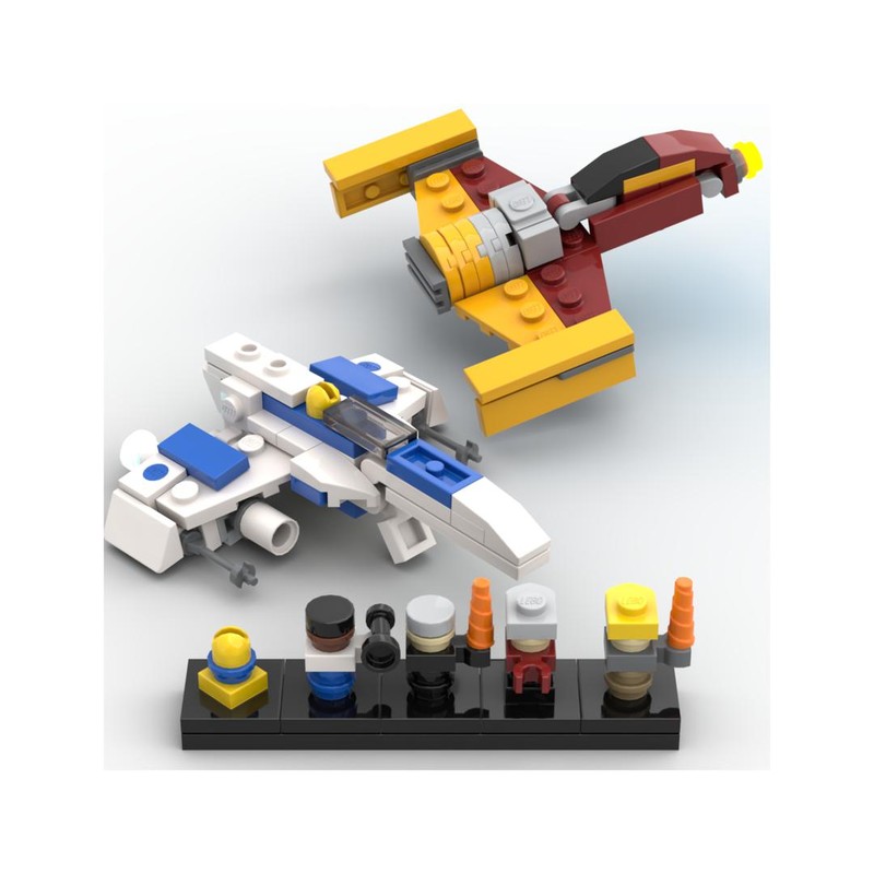 LEGO MOC E-Wing vs Shin Hati's Starfighter 1:144 Scale by ...