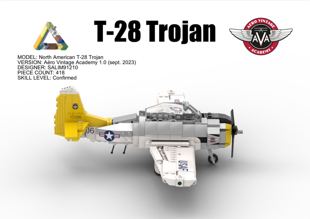 LEGO MOC North American T-28 Trojan by salim91210 | Rebrickable - Build with LEGO