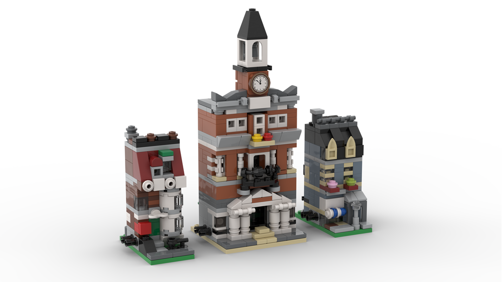 LEGO MOC Town Hall Mini Modular by par016 | Rebrickable - Build with LEGO