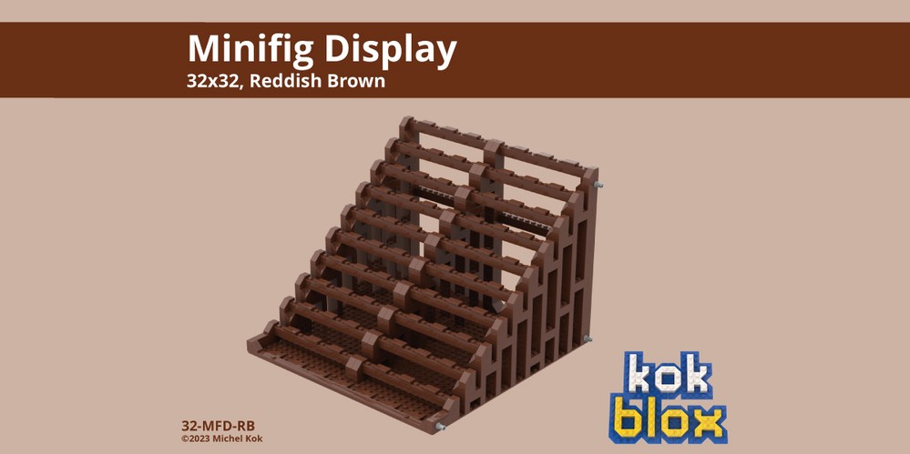 LEGO MOC Minifig Display, 32x32, Reddish Brown by Michel Kok ...