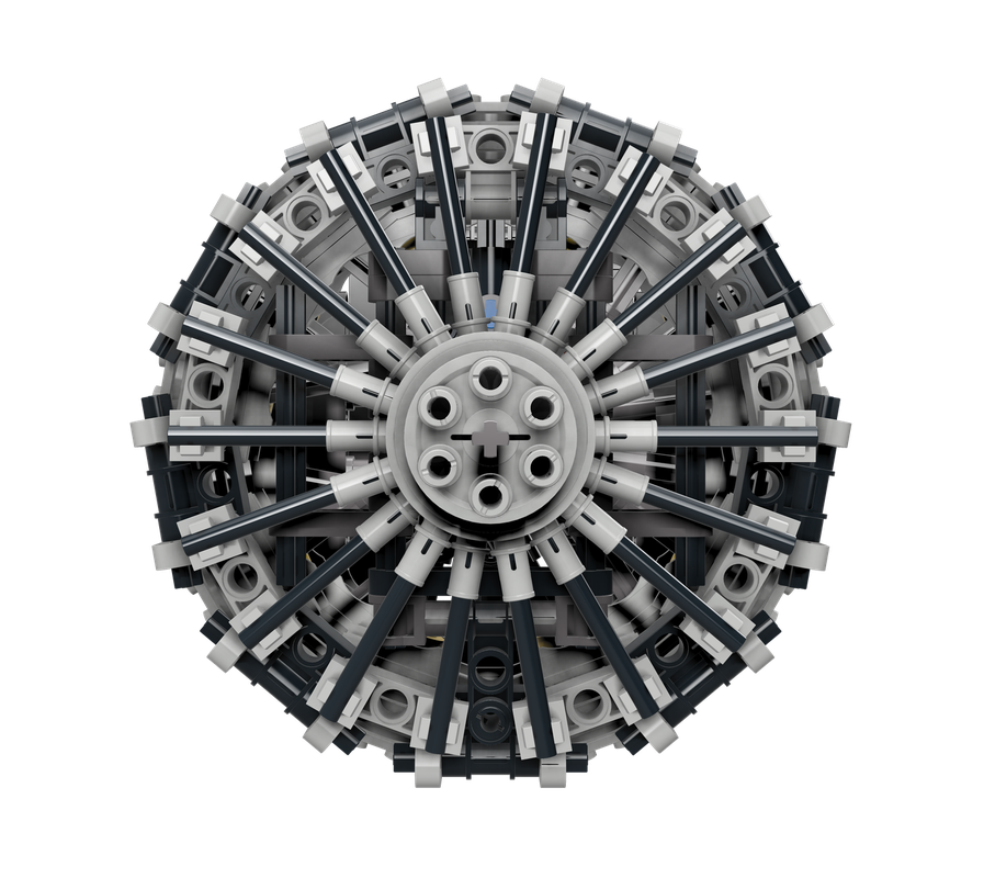 LEGO MOC 18 Cylinder Radial Engine by WPNGLS | Rebrickable - Build with ...