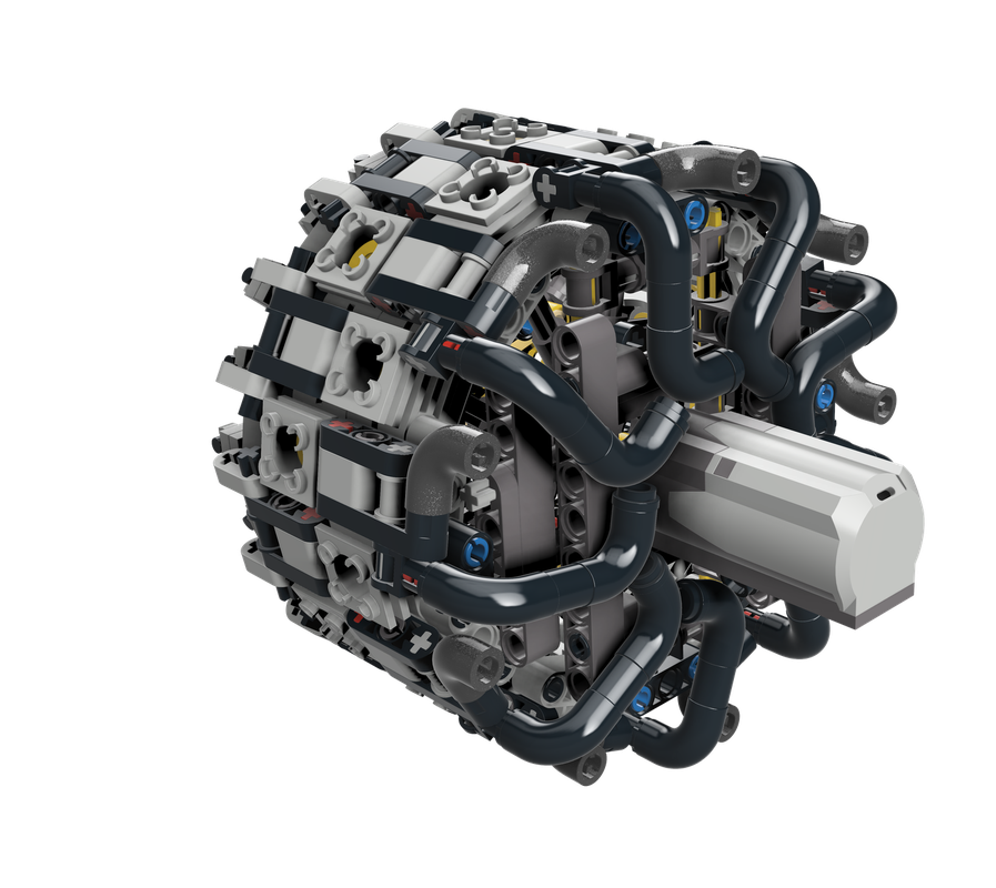 LEGO MOC 18 Cylinder Radial Engine by WPNGLS | Rebrickable - Build with ...