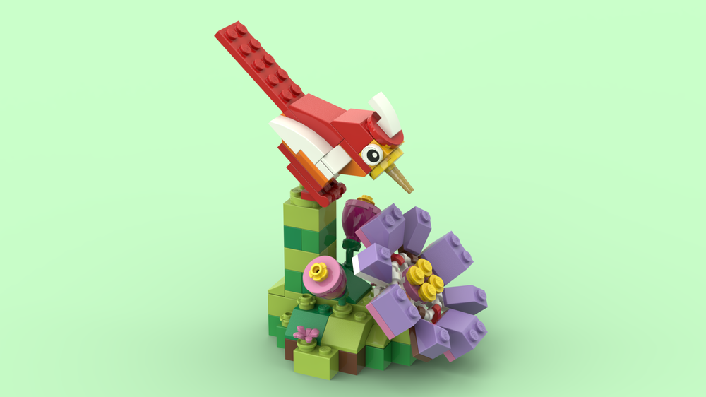 LEGO MOC 11029 Bird and flower by Lenarex | Rebrickable - Build with LEGO