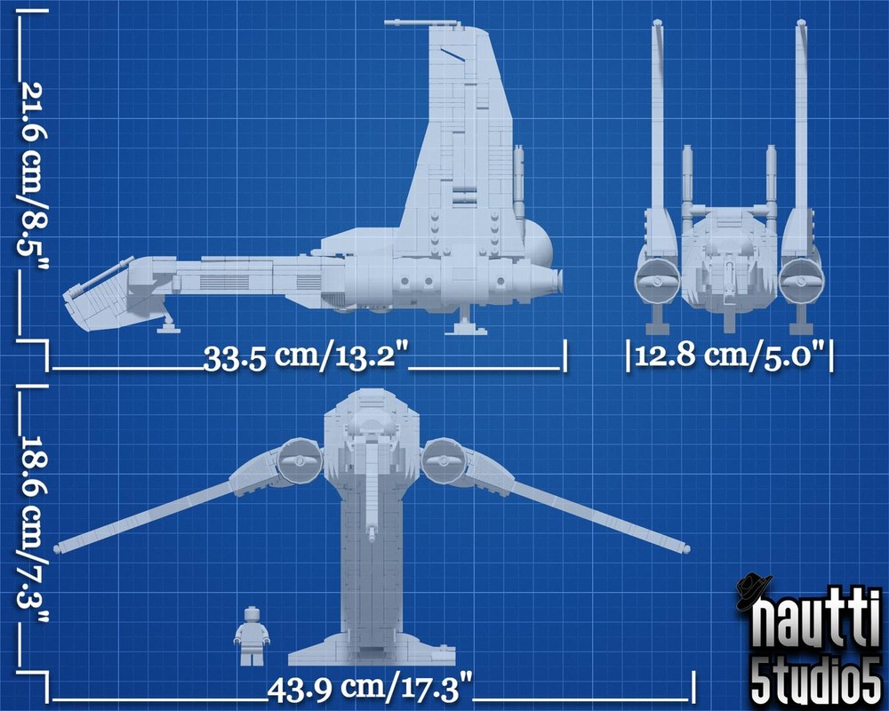 LEGO MOC CAS/Z-96 L-Wing Starfighter by hautti5 | Rebrickable - Build ...